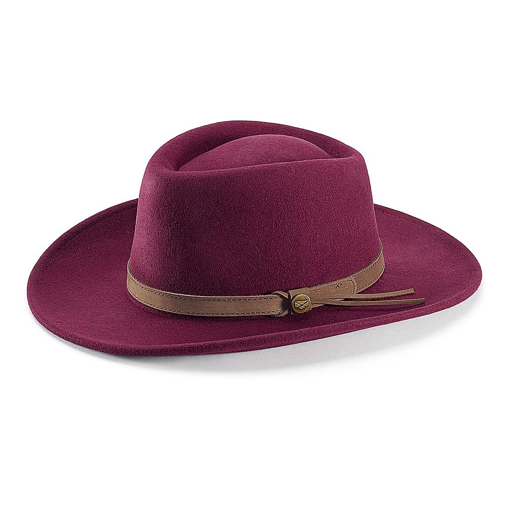 Burgundy wool hat store