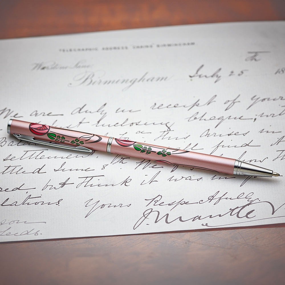 Charles Rennie Mackintosh Enamel Rose Pen | Museum Selection