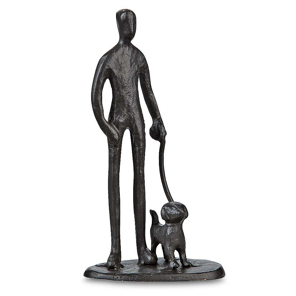 Man Walking Dog Sculpture | L.S. Lowry Art | Museum Selection