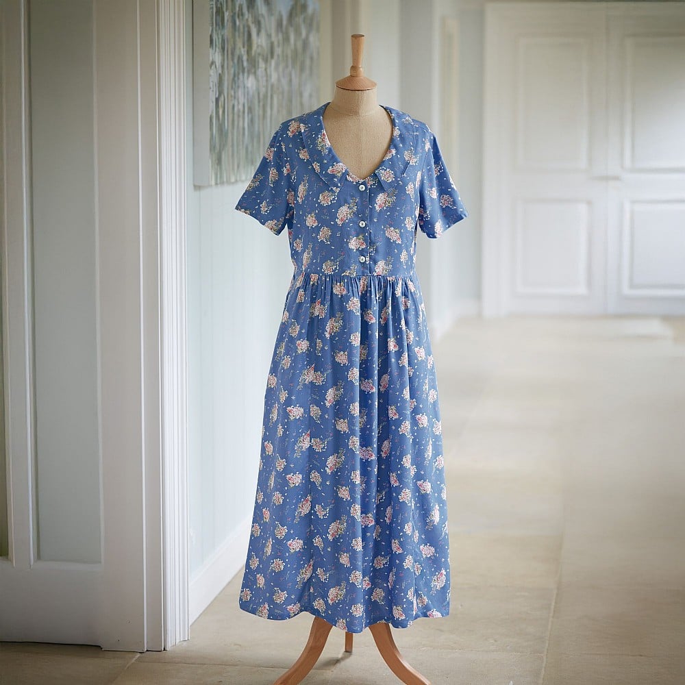 Blue Hydrangea Print Dress | Museum Selection