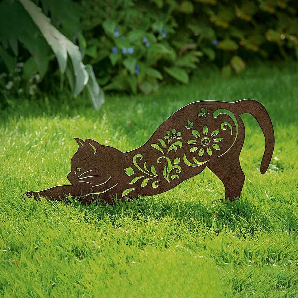 Stretching Cat Garden Stake | Museum Selection