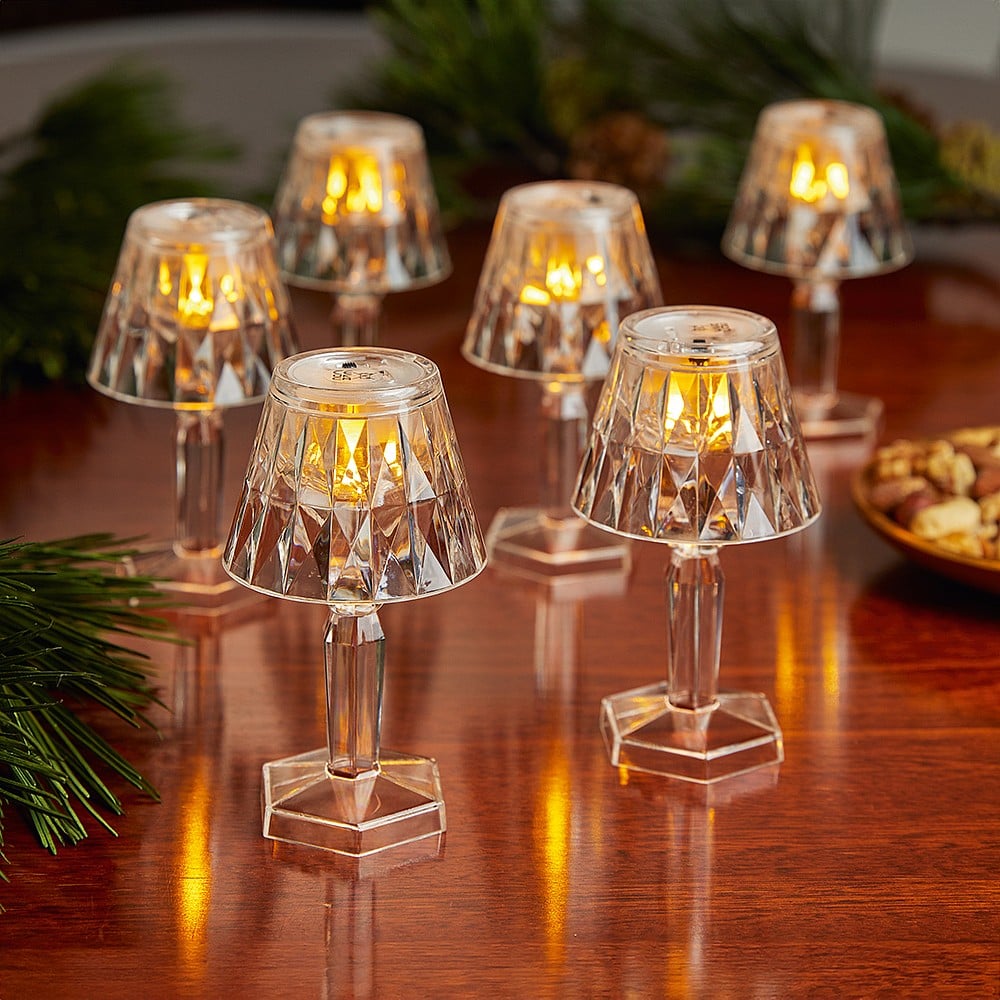6 Led Petite Crystal-Effect Art Deco Table Lamps | Museum Selection