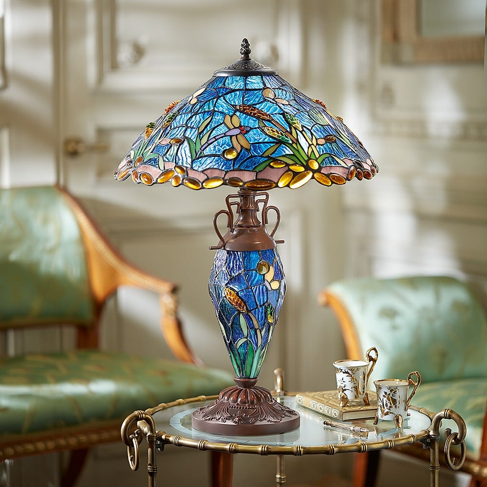 Riverbank Stained Glass Double Lamp | Museum Selection